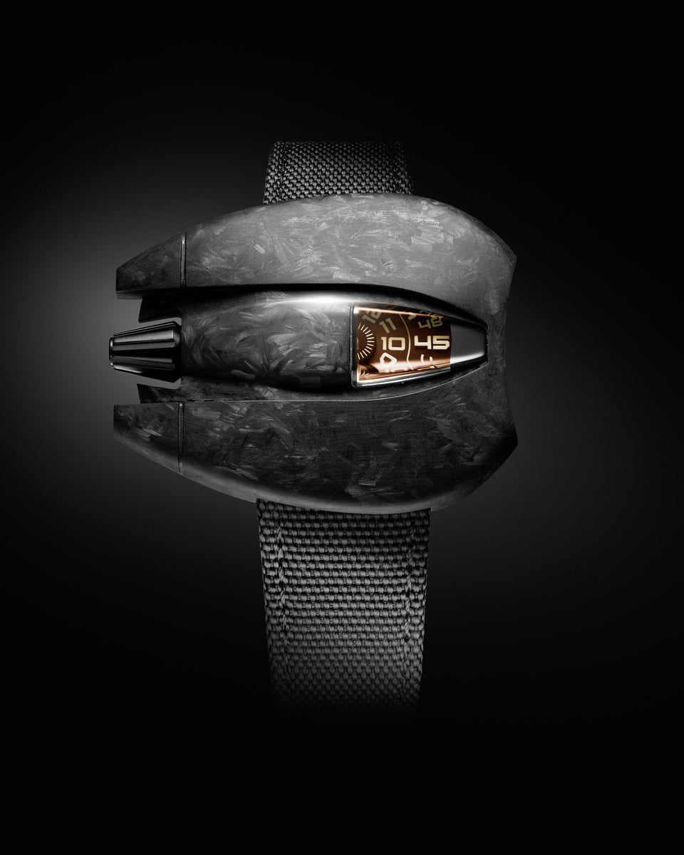 Brown Carbon Jumping Hour – SpaceOne Watches Paris